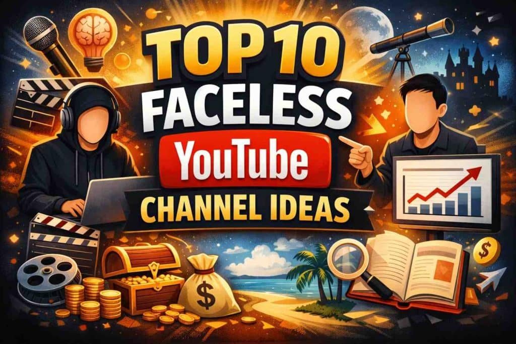 Top 10 Faceless YouTube Channel Ideas Blowing Hot Now